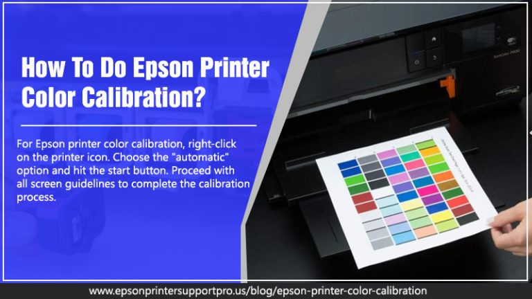 How to do Epson printer color calibration?